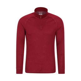 Mountain Warehouse - "Talus" Thermo-Top Rei&szlig;verschluss f&uuml;r Herren Lang&auml;rmlig (Rot)