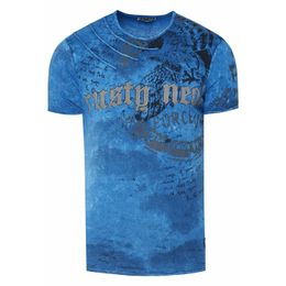 Rusty Neal Verwaschenes T-Shirt mit Eagle-Print