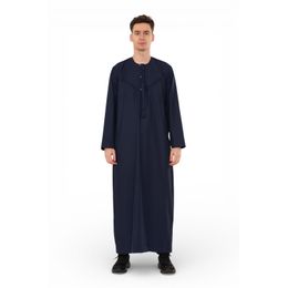 Herren Eid Marineblaue marokkanische Jubba Robe Djellaba Ramadan Eid Thobe &ndash; HM11