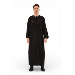 Herren Ramadan Schwarze marokkanische Jubba-Robe Djellaba Eid Thobe &ndash; TT-007