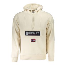 Norwegen 1963 Beiger Baumwoll-Herren-Sweatshirt-Hoodie