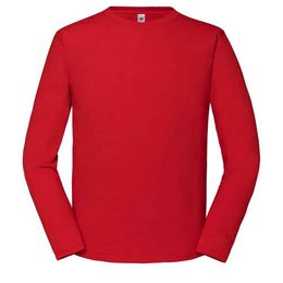 Fruit of the Loom Herren Iconic Langarm T-Shirt (Rot)