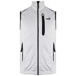 Puma Zip Up Graphic Logo &auml;rbliche hellgraue Herren Polyester Weste 506813 Grau