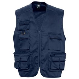 SOLS Wild Unisex Weste mit durchgehendem Rei&szlig;verschluss Bodywarmer Jacke (Navy)