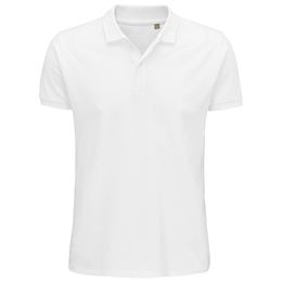 SOLS Herren Planet Pique Bio-Poloshirt (Wei&szlig;)