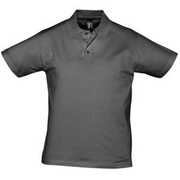 SOLS Herren Prescott Jersey Kurzarm-Poloshirt (Dunkelgrau)