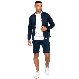 Enzo | Herren Cargo-Trainingsanzug mit Shorts Set - Navy