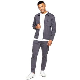 Enzo | Herren Cargo-Trainingsanzug-Set - Grau