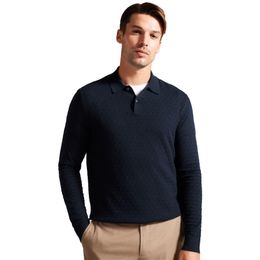 Ted Baker | Herren Langarm-Poloshirt aus Strick - Morar