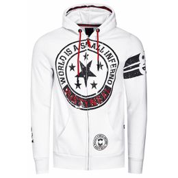 Rusty Neal Sweat Jacke mit Front-Prints