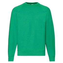 Fruit of the Loom - "Classic" Sweatshirt f&uuml;r Herren/Damen Unisex Raglan&auml;rmel (Irisches Gr&uuml;n)