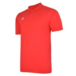 Umbro Herren Essential Polo Shirt (Zinnoberrot/Wei&szlig;)