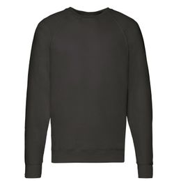 Fruit of the Loom - Sweatshirt f&uuml;r Herren/Damen Unisex Raglan&auml;rmel (Schwarz)