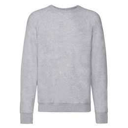 Fruit of the Loom - Sweatshirt f&uuml;r Herren/Damen Unisex Raglan&auml;rmel (Grau meliert)