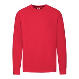 Fruit of the Loom - Sweatshirt f&uuml;r Herren/Damen Unisex angesetzte &Auml;rmel (Rot)
