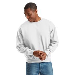 Fruit of the Loom - Sweatshirt f&uuml;r Herren/Damen Unisex, Super Baumwolle (Wei&szlig;)