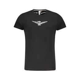 Akademie der Streitkr&auml;fte Schwarzes Baumwoll-Herren-T-Shirt