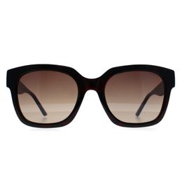 Guess GF6128 52F dunkle havannabraune Sonnenbrille mit Farbverlauf
