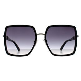 Guess Square Womens Gl&auml;nzend Schwarz Grau Gradient GO00041