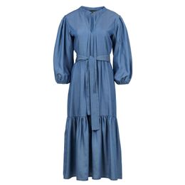Indigo Midikleid mit Krawatten