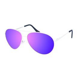 Maxy Damen-Sonnenbrille aus Metall in ovaler Form