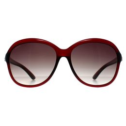 Seksy N2812 C transparente burgunderfarbene Sonnenbrille mit Rauchverlauf