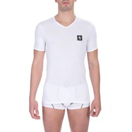 Bikkembergs Wei&szlig;es Baumwoll-T-Shirt
