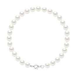 DIADEMA - Armband - Echte S&uuml;&szlig;wasserperlen - Silber