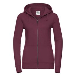 Russel Athletic Russell - "Authentic" Kapuzenpullover Durchgehender Rei&szlig;verschluss f&uuml;r Damen (Burgunderrot)