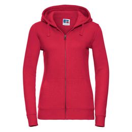 Russel Athletic Russell - "Authentic" Kapuzenpullover Durchgehender Rei&szlig;verschluss f&uuml;r Damen (Rot)