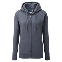 Russel Athletic Russell Ladies Premium Authentic Zipped Hoodie (3-Lagen-Gewebe) (Convoy Grey)