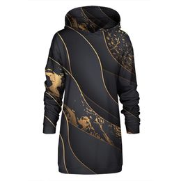 Mr. Gugu & Miss Go "Black and Gold" Oversize Hoodie-Kleid