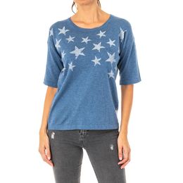 La Martina Damen Pullover mit 3/4 &Auml;rmeln und Rundhalsausschnitt LWS011