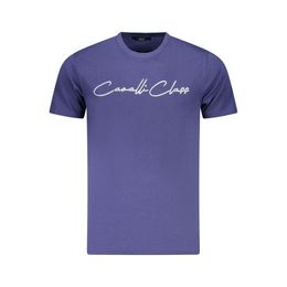 Cavalli Class Blu Baumwolle Herren T-Shirt