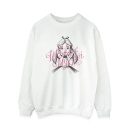 Disney - "Alice In Wonderland In A World Of My Own" Sweatshirt f&uuml;r Damen (Wei&szlig;)