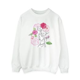 Disney - "101 Dalmatians Flowers" Sweatshirt f&uuml;r Damen (Wei&szlig;)