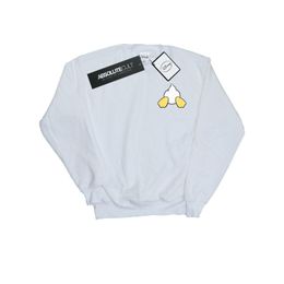 Disney - "Donald Duck Backside Breast Print" Sweatshirt f&uuml;r Damen (Wei&szlig;)