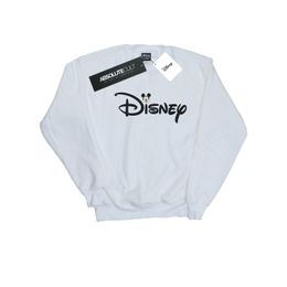 Disney - "Mickey Mouse Logo Head" Sweatshirt f&uuml;r Damen (Wei&szlig;)