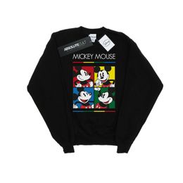 Disney - "Mickey Mouse Square Colour" Sweatshirt f&uuml;r Damen (Schwarz)