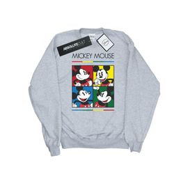 Disney - "Mickey Mouse Square Colour" Sweatshirt f&uuml;r Damen (Grau)