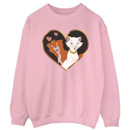 Disney - "The Aristocats Heart" Sweatshirt f&uuml;r Damen (Pink)