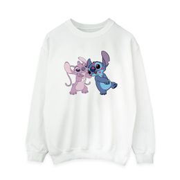 Disney Damen/Lilo & Stitch Kisses Sweatshirt (Wei&szlig;)
