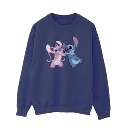 Disney Lilo & Stitch Kisses Sweatshirt f&uuml;r Damen/Damen (Marineblau)