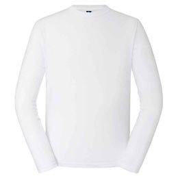 Russel Athletic Russell - "Classic" T-Shirt f&uuml;r Herren/Damen Unisex Lang&auml;rmlig (Wei&szlig;)