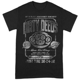 ACDC AC/DC - "Dirty Deeds Done Cheap Just Dial" T-Shirt f&uuml;r Herren/Damen Unisex (Schwarz/Grau)