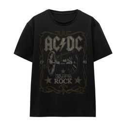 ACDC AC/DC - "Rock Label" T-Shirt f&uuml;r Herren/Damen Unisex (Schwarz)