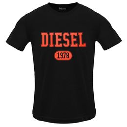 Diesel - T-shirt Mit Varsity-logo Und Kaviar