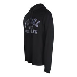 Diesel &ndash; Schwarzes T-Shirt mit Kapuze und Logo &bdquo;Only The Brave&ldquo;