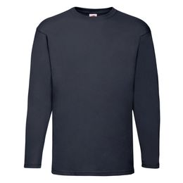 Fruit of the Loom - "Valueweight" T-Shirt f&uuml;r Herren/Damen Unisex Lang&auml;rmlig (Marineblau)