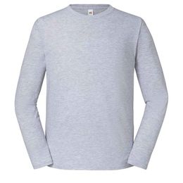 Fruit of the Loom Unisex Adult Iconic 195 Premium Langarm T-Shirt (Heather Grey)